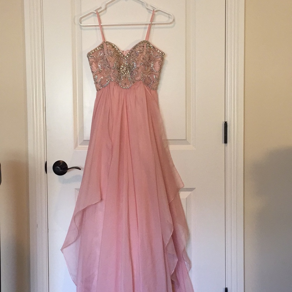 Pink Beaded Prom Dress - Gem
